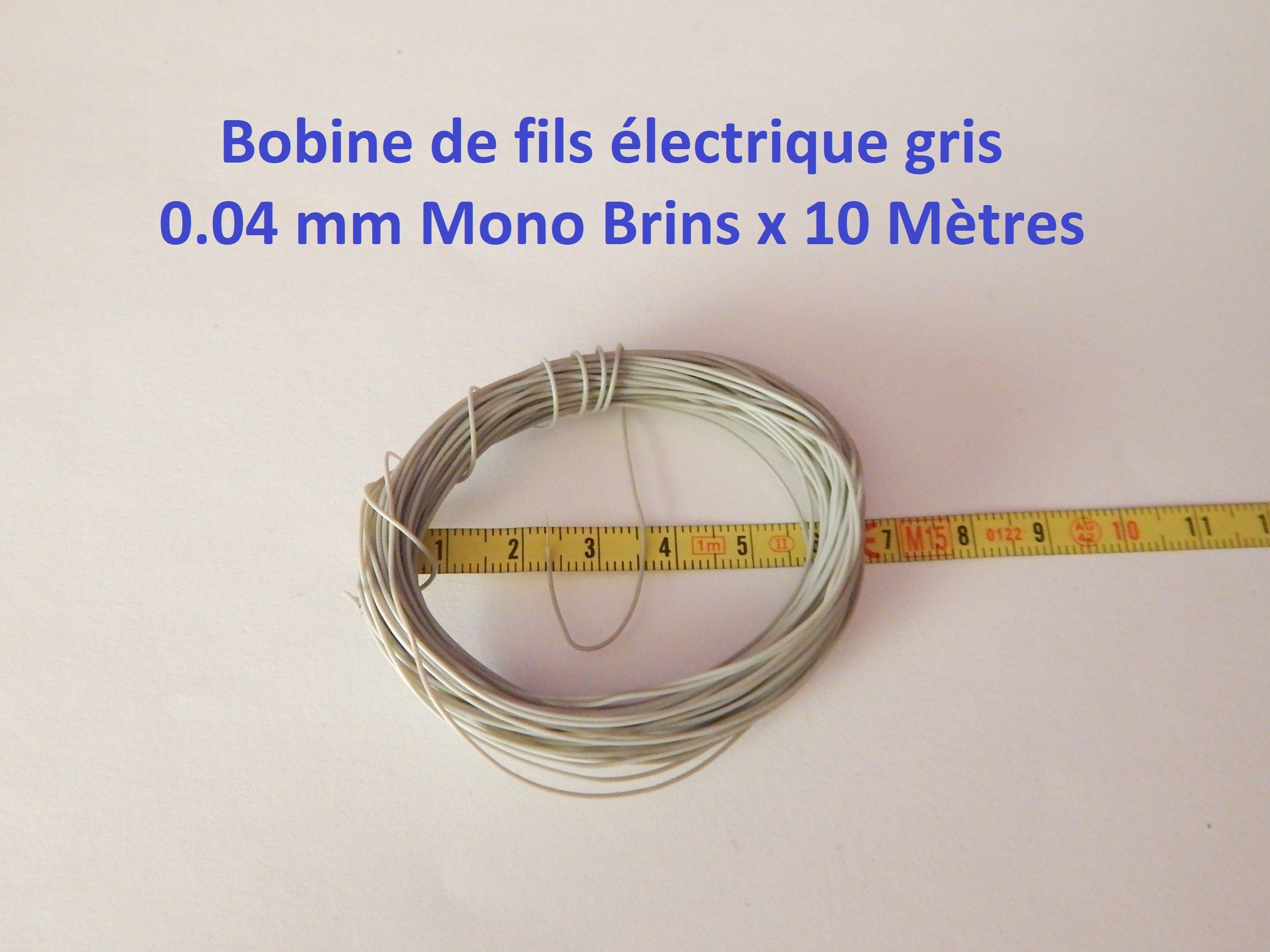 CC1016 -10 METRES DE FILS GRIS NMRA MONO BRIN RESEAU JOUEF - Z - N ...