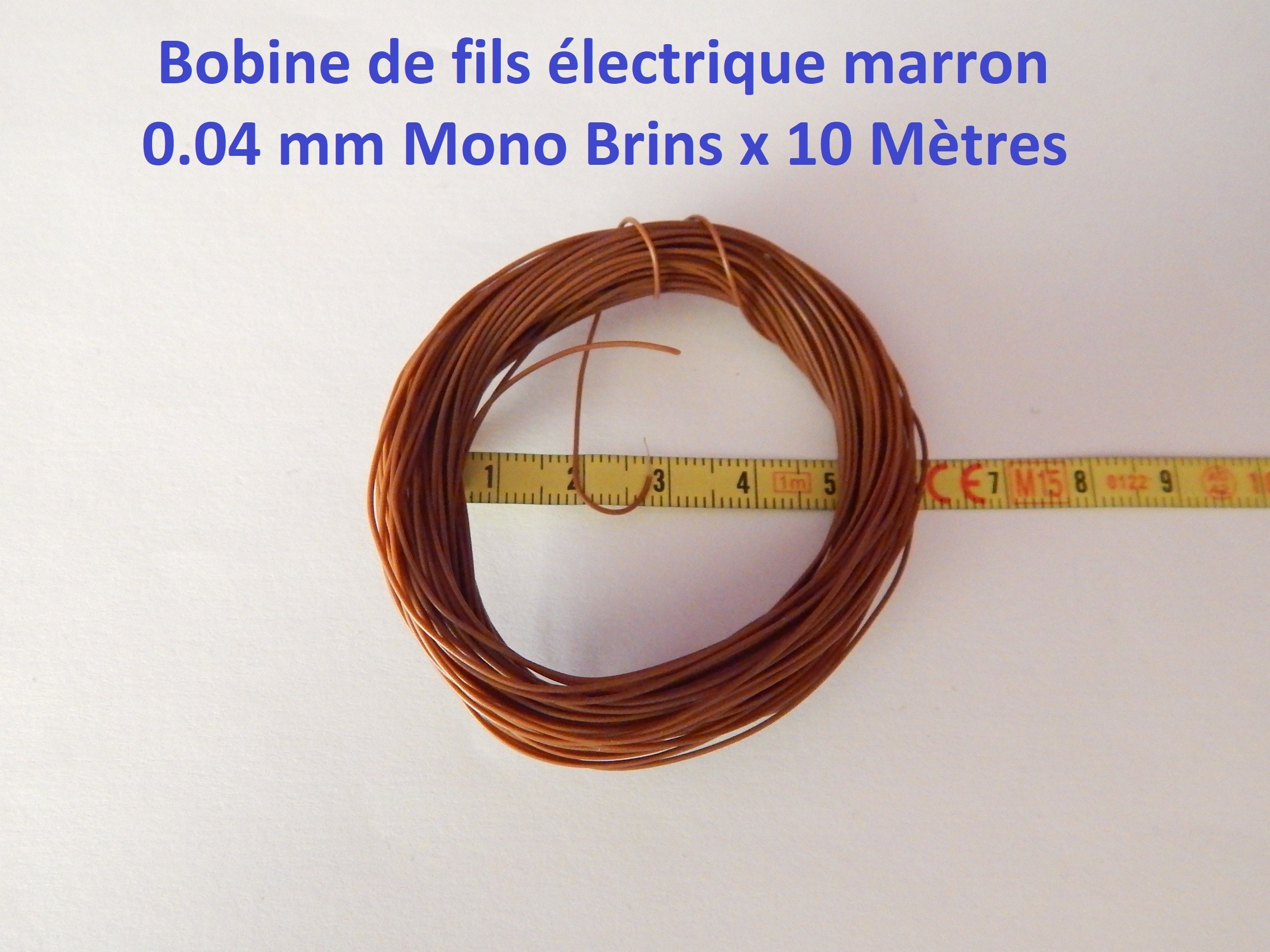 CC1019 - 10 METRES DE FILS MARRON NMRA MONO BRIN RESEAU JOUEF - N