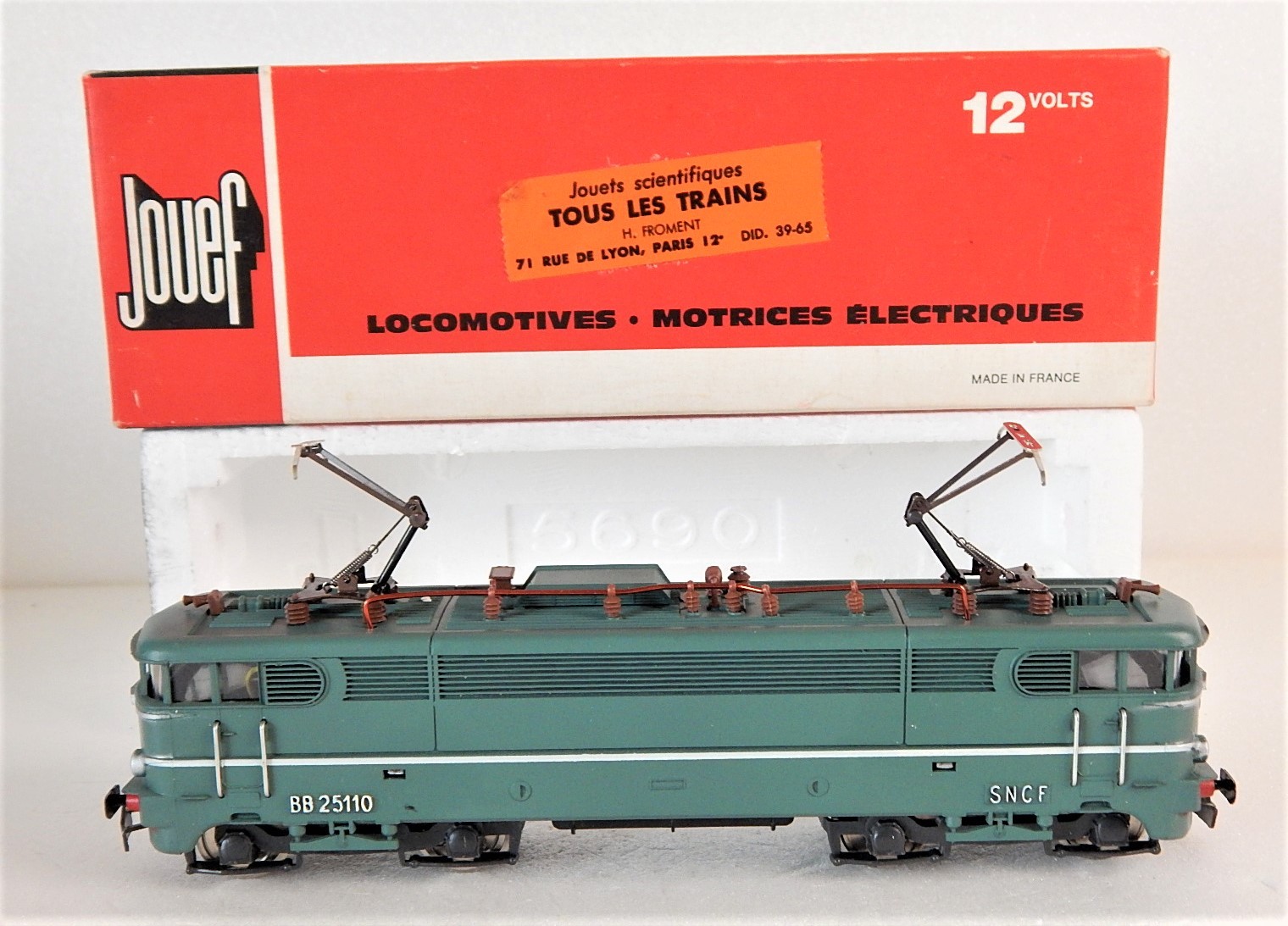 JOUEF 8582 LOCOMOTIVE BB 25110 BLEU ETAT DU NEUF EN BOITE ROUGE HO ...