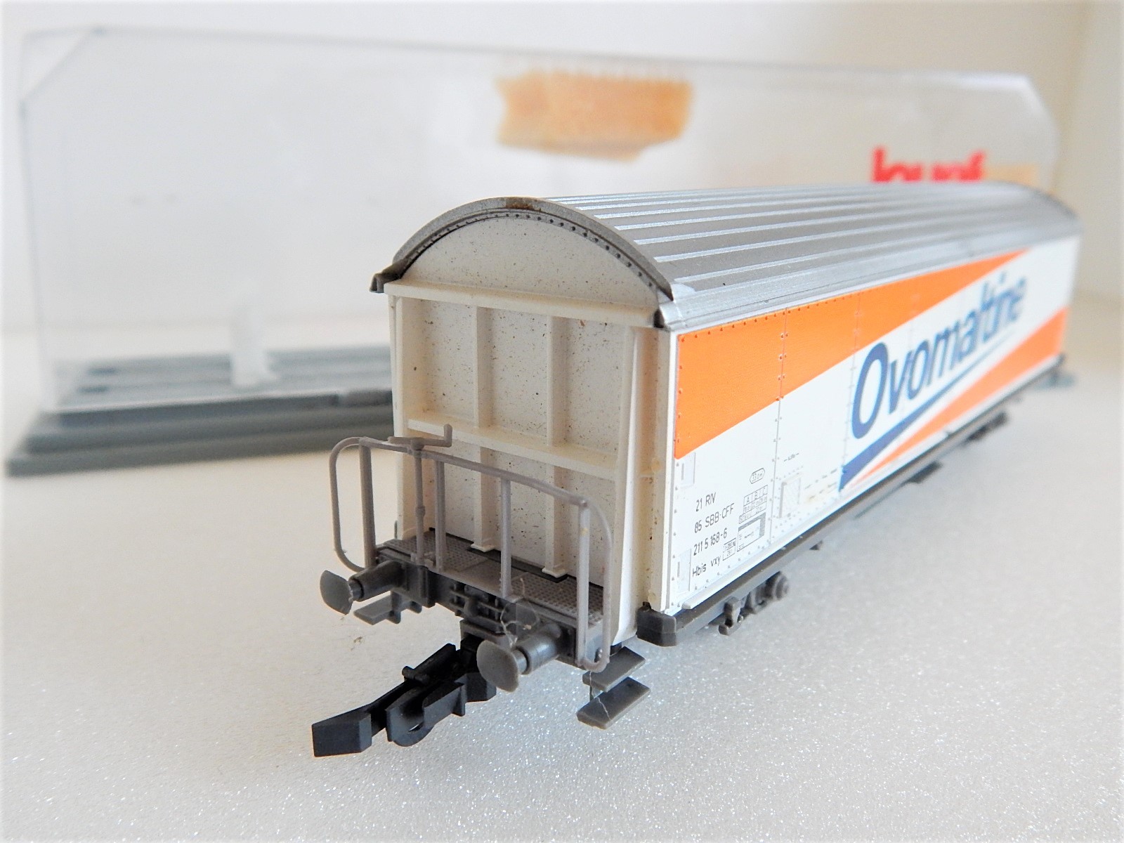 ROCO WAGON COUVERT A ESSIEUX OVOMATINE MARCHANDISE EN BOITE HO - CC...