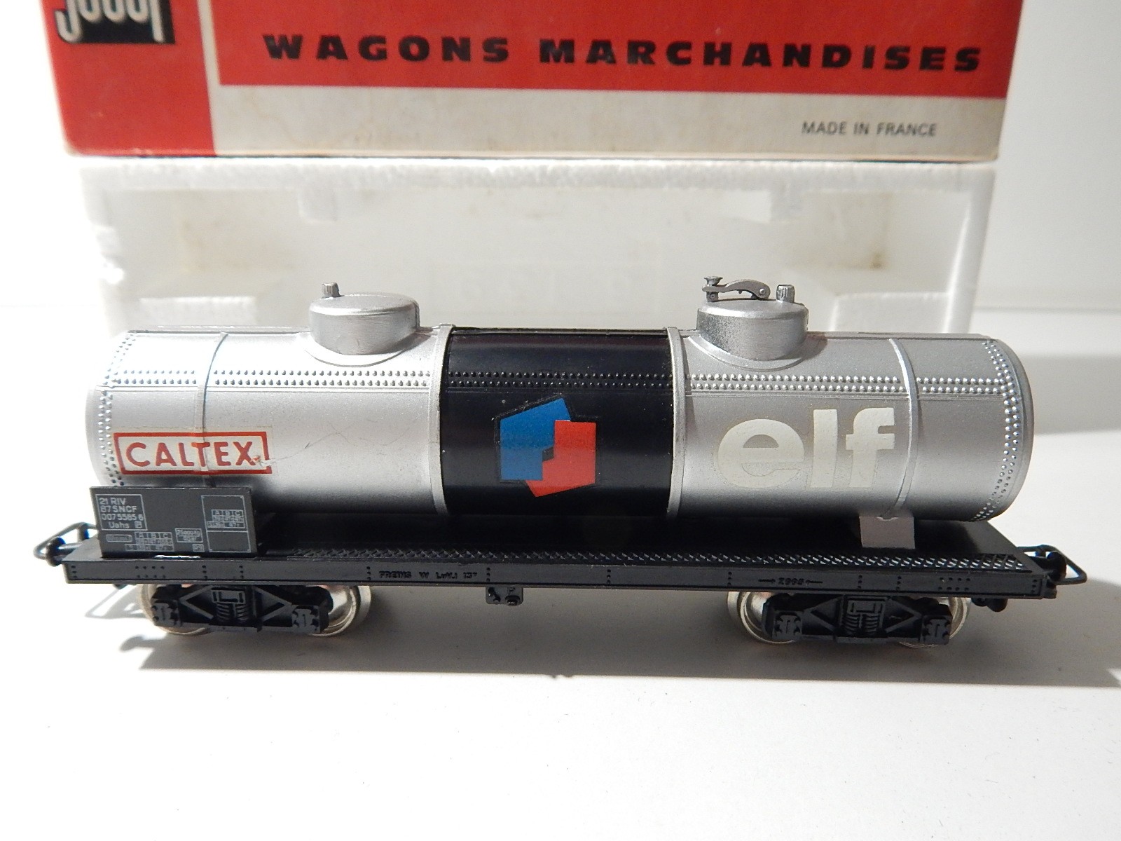 JOUEF WAGON CITERNE CALTEX ELF A BOGIES EN BOITE ROUGE REF 6510 HO ...