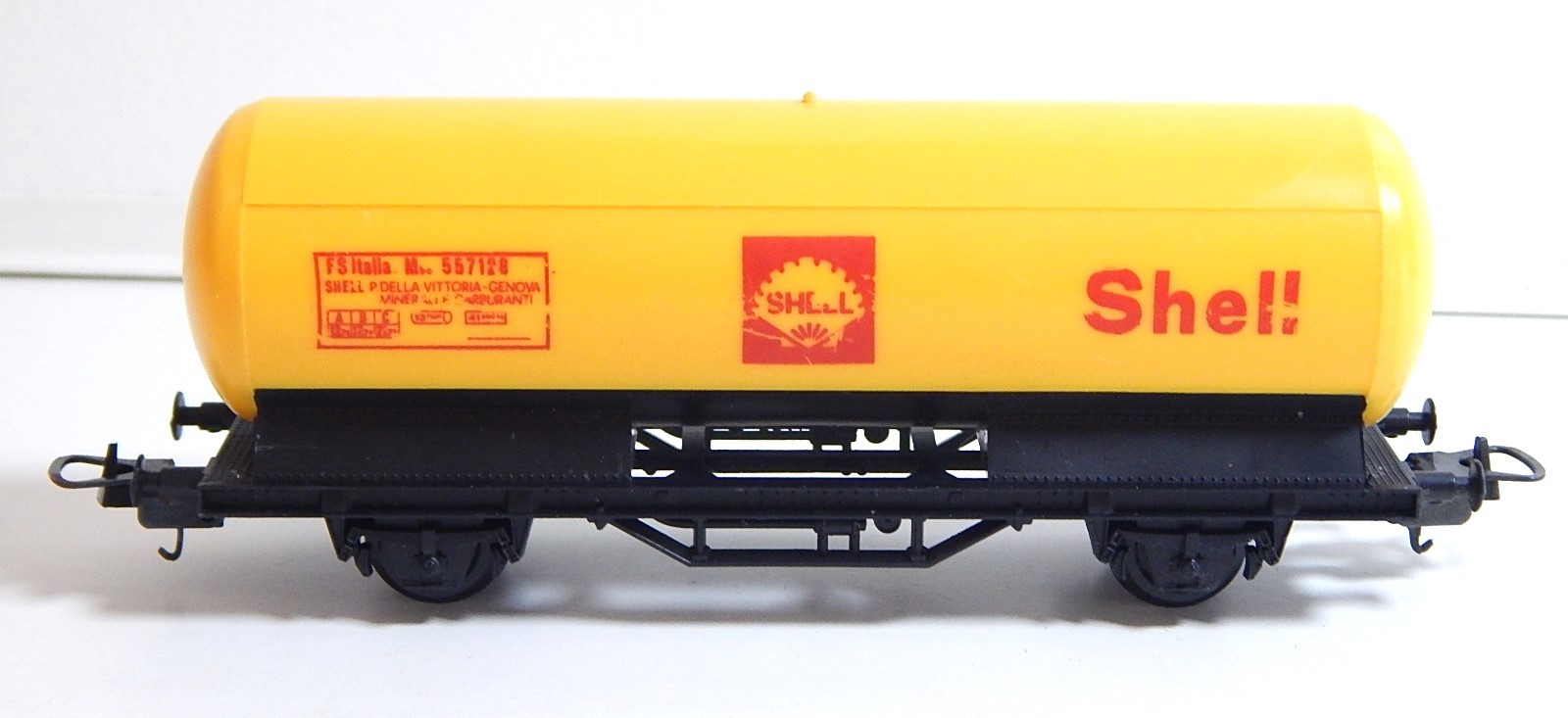 LIMA WAGON CITERNE JAUNE A ESSIEUX SHELL - HO SANS BOITE - CC2RAILS...