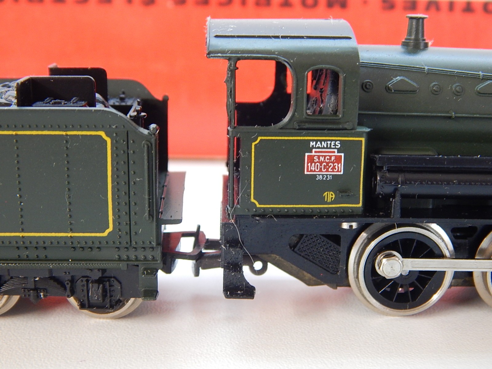 JOUEF LOCOMOTIVE 140 C 231 MANTES VERTE ET NOIR BOITE CARTON 828 E ...